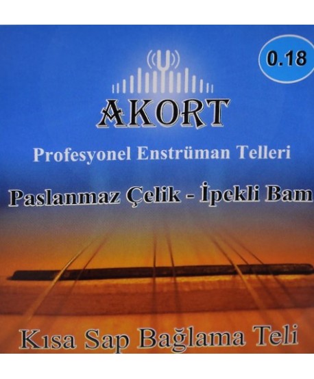 Akort 0.18 Kısa Sap Bağlama Teli - Saz Teli Paslanmaz